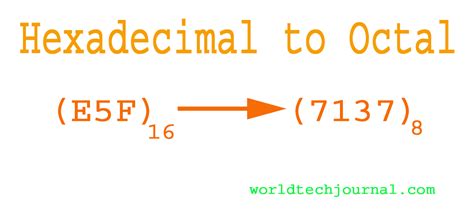 methods of converting a number from hexadecimal to octal with example conversion world tech
