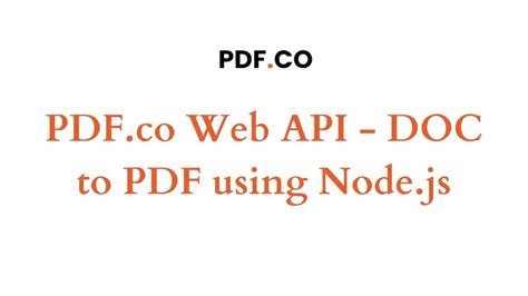 web api doc to pdf using node js youtube