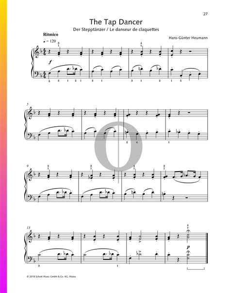 The Tap Dancer Hans Günter Heumann Piano Sheet Music OKTAV