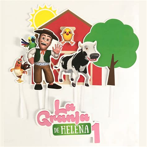 Cake Topper Pincho Adorno Torta Personalizado La Granja