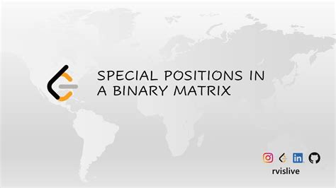 special positions in a binary matrix leetcode youtube