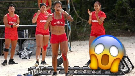 Exatlón México competidora roja sufre fractura en tiempo real saldrá