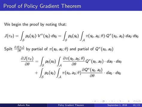 policy gradient theorem