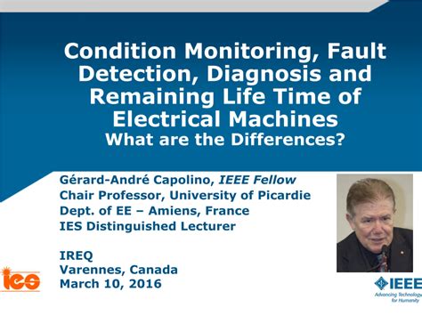 pdf condition monitoring fault detection diagnosis and remaining life time of electrical