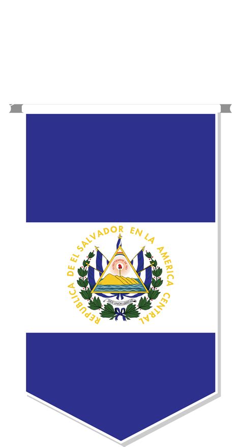 El Salvador Flag In Soccer Pennant Various Shape 11887349 PNG
