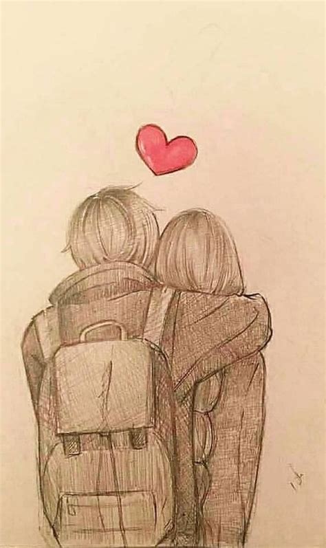 Enamorados Dibujos A Lapiz