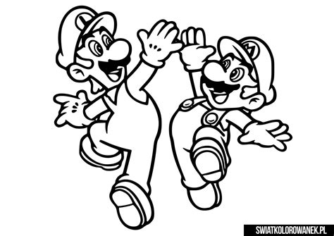 Mario I Luigi Kolorowanka Darmowe Kolorowanki Do Druku