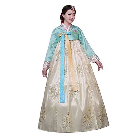 Buy Female Korean Traditional Long Sleeve Classic Hanboks Dress Cosplay