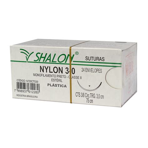 Portal do Médico Fio Sutura Nylon Preto Cirurgia Plástica 24 Unidades