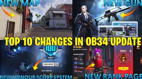 Top Changes In Free Fire After Ob Update Garena Free Fire Ob