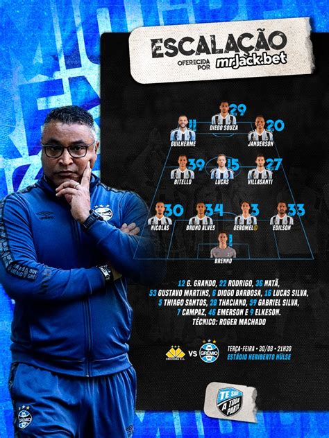Confira a escalação oficial do Grêmio para encarar o Criciúma pela Série B