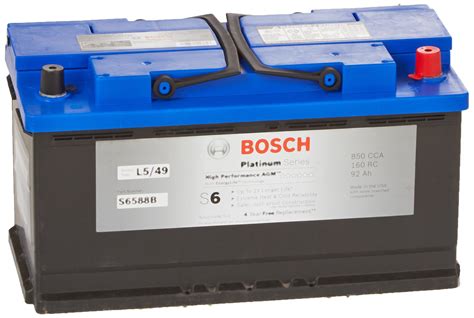 Amazon BOSCH S6588B S6 Flat Plate AGM Battery Automotive