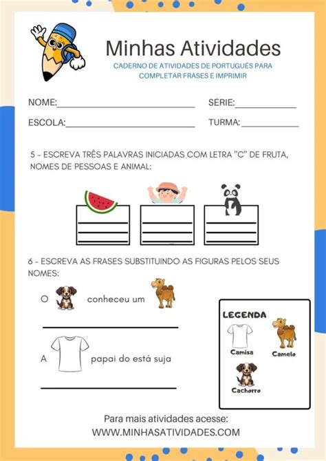 Atividades Para Completar Frases