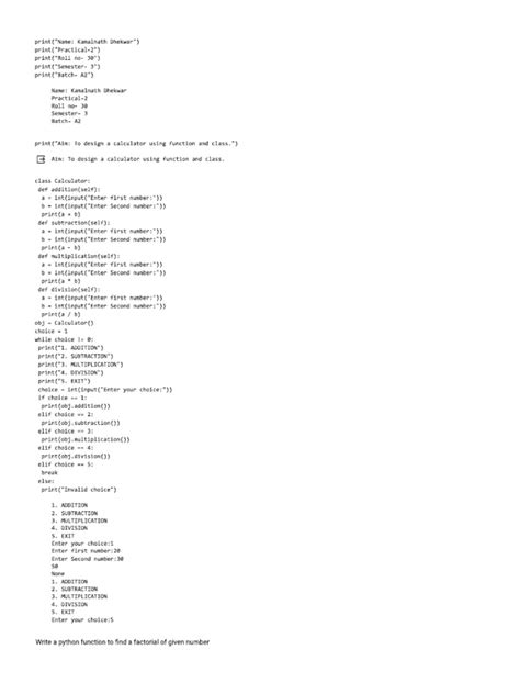 practical 2 kamalnath pdf