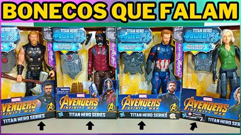 BONECOS VINGADORES GUERRA INFINITA QUE FALAM CAPITÃO AMÉRICA THOR