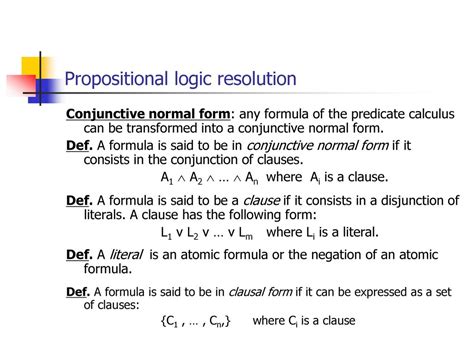 propositional logic resolution ppt download