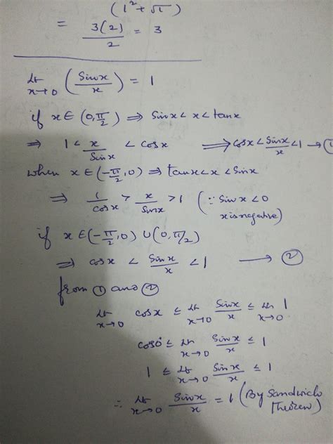 Prove That Lim X 0 Sin X X 1 Brainly In