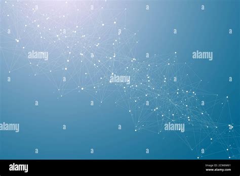 Abstract Polygonal Background With Connected Lines And Dots