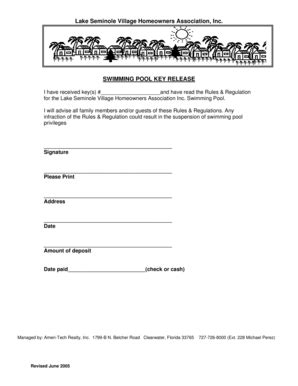 Swimming Waiver Form Fill Online Printable Fillable Blank PdfFiller