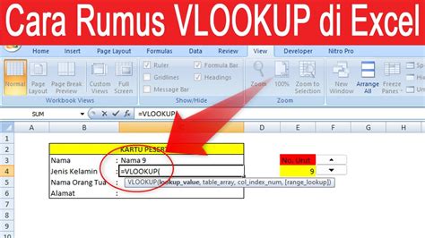 Belajar Cara Menggunakan Rumus VLOOKUP Di Excel YouTube