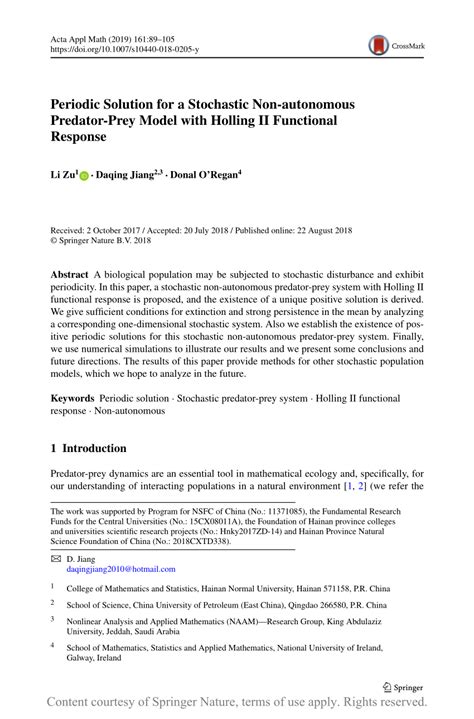 periodic solution for a stochastic non autonomous predator prey model with holling ii functional