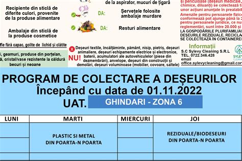 Program De Colectare A Deseurilor