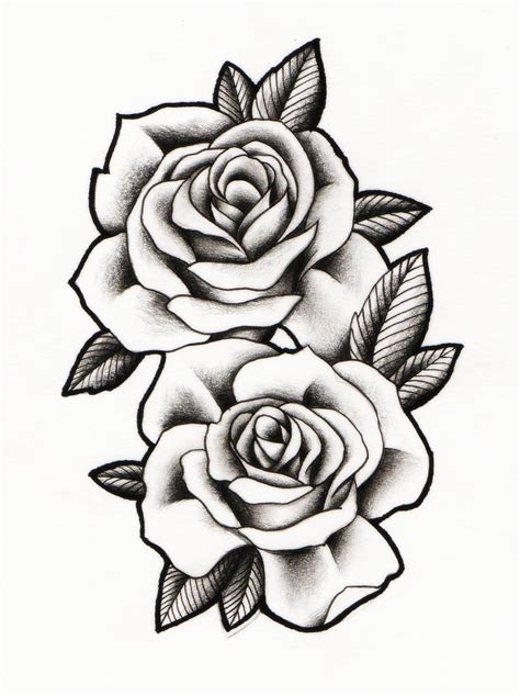 Image Result For Drawn Roses Rose Drawing Tattoo Rose Tattoo Design