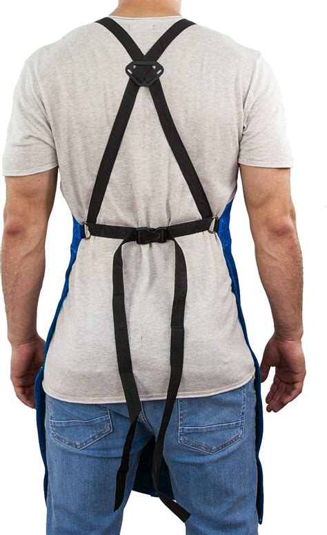DIMWELD Tablier De Soudeur Professionnel En Cuir Pour Homme Avec 6