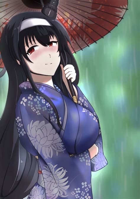Wallpaper Anime Girls Japanese Clothes Japanese Kimono Big Boobs Kantai Collection Fusou
