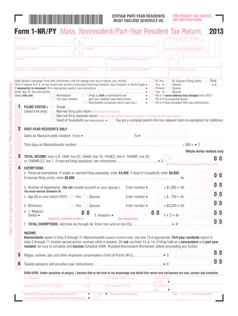 Fillable Form 1 Nr Py Printable Forms Free Online