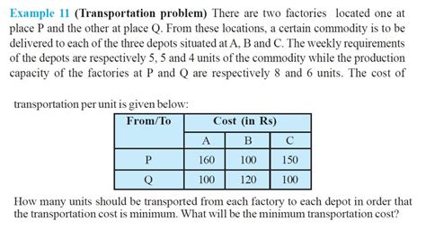 linear programming problem transportation problem ex11 class 12th [hindi] youtube