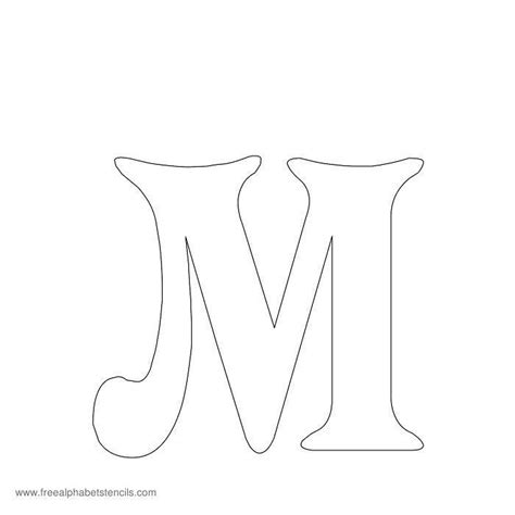 Letter M Discover Spiral Decorative Victorian Alphabet Stencils