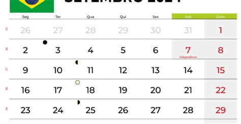 Calendário Setembro 2024 Brasil Calendarena