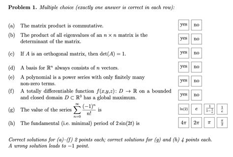 solved problem 1 multiple choice exactly one answer is