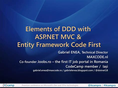 elements of ddd with asp mvc and entity framework code first v2 ppt