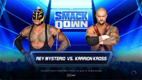 REY MYSTERIO VS KARRION KROSS FRIDAY NIGHT SMACKDOWN WWE 2K22 GAMEPLAY
