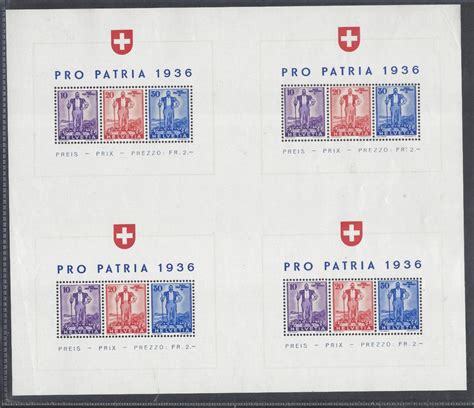 Pro Patria Block W8a 1936 SBK 600 Kaufen Auf Ricardo