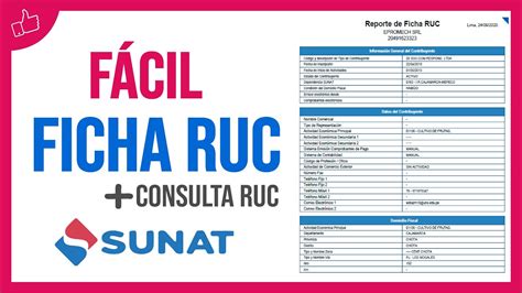 Como SACAR IMPRIMIR Ficha RUC De Una Empresa Persona Natural Por