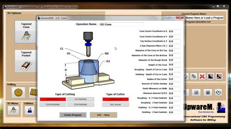 KipwareM Conversational CNC Programming Software For 3D Machining