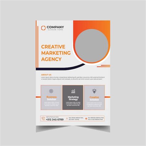 Um panfleto para uma empresa que diz agência de marketing criativo