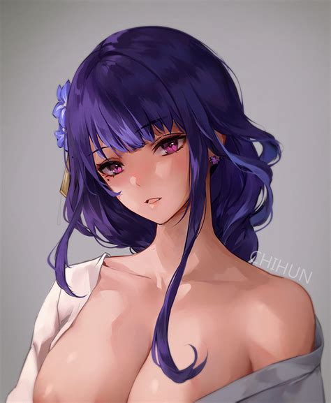 Raiden Shogun Genshin Impact Drawn By Chihunhentai Danbooru