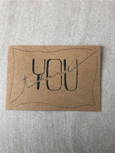 Bedank Kaart Thank You Kaarten Handlettering Kaarten Maken