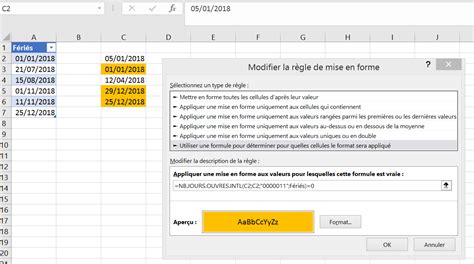 D Couvrir Imagen Formule Excel Jours Ouvr S F Ri S Fr