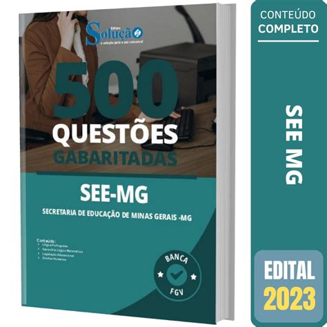 Apostila Caderno de Questões SEE MG Shopee Brasil
