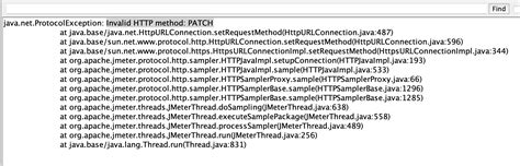 Java Jmeter Request With Patch Method Giving Error Invalid