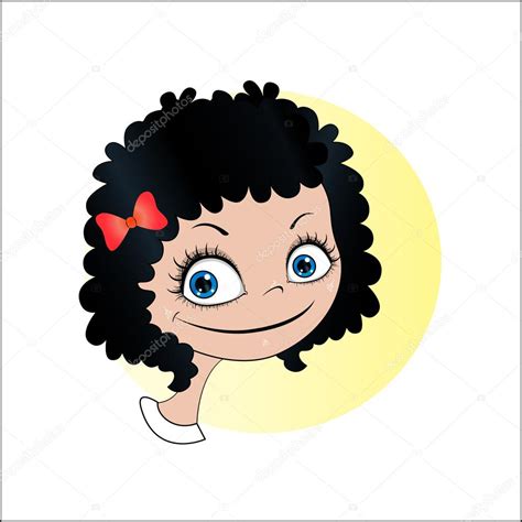 Imágenes caricaturas mujer cabello rizado Niña con el pelo rizado