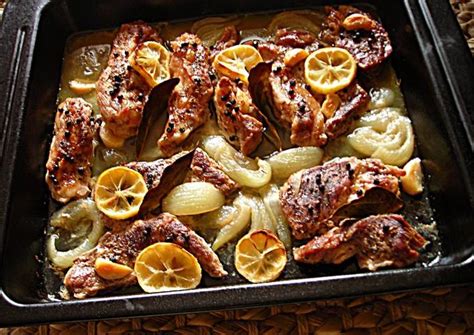 Panceta De Cerdo Con Lim N Y Cebolla Al Horno Receta De Cocinar Con