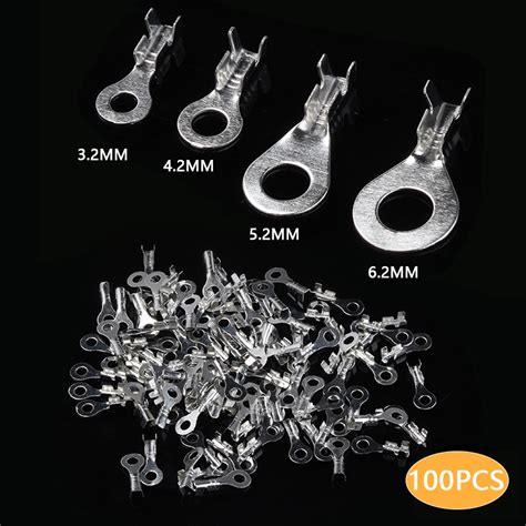 Pcs Non Insulated M M M M Ring Cable Lugs Terminals Assorted