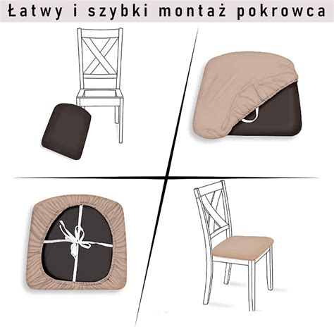 ELASTYCZNY POKROWIEC NA SIEDZISKO KRZESŁA DO KUCHNI JADALNI SALONU