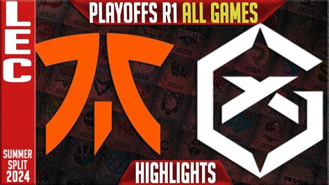 FNC Vs GX Highlights ALL GAMES LEC Playoffs Upper Round 1 Summer 2024